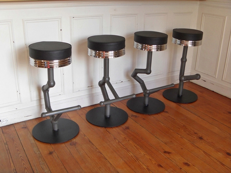 Tabouret de bar industriel design - emberizaone.fr