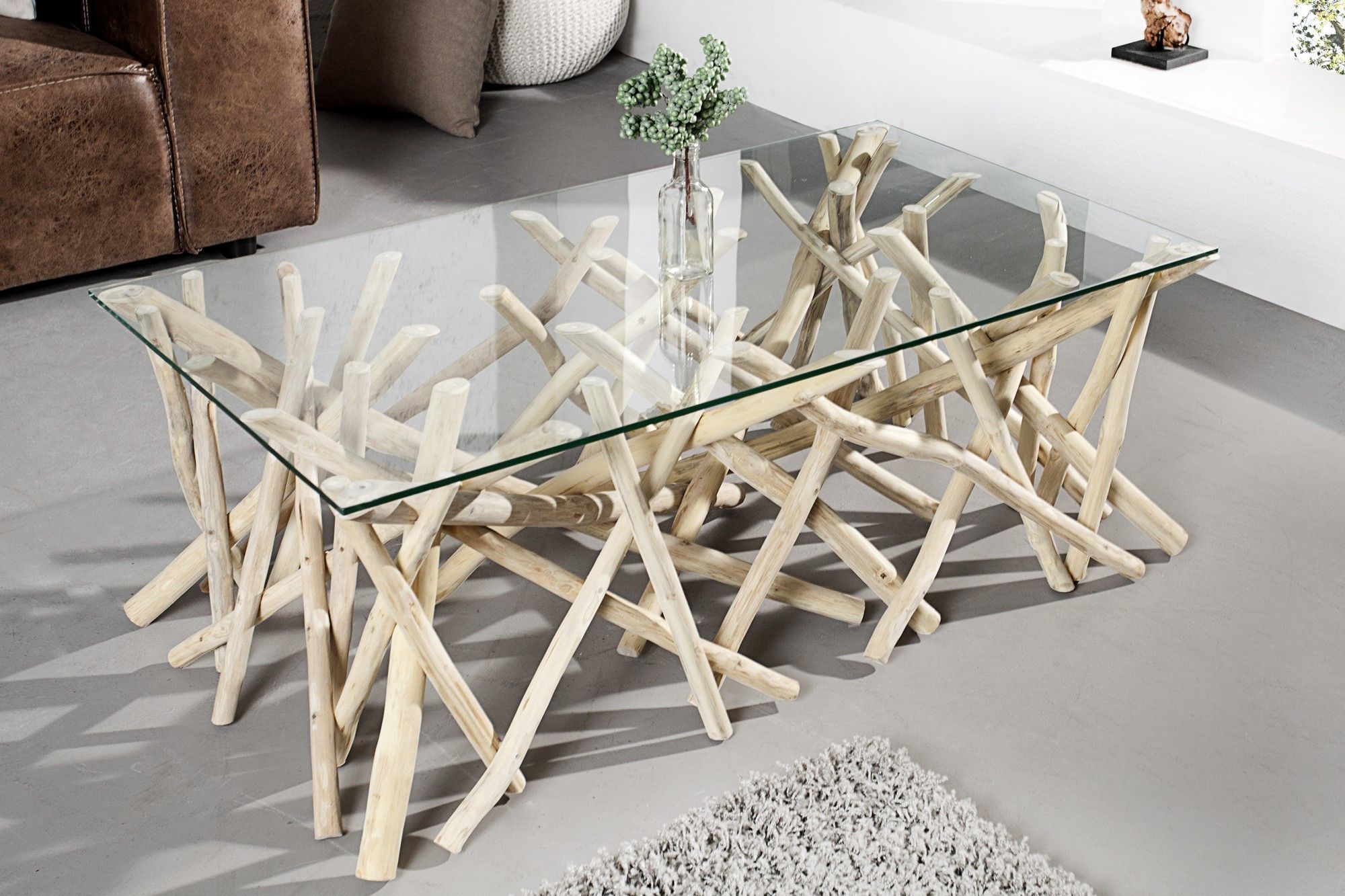 Table basse design bois flotté - emberizaone.fr
